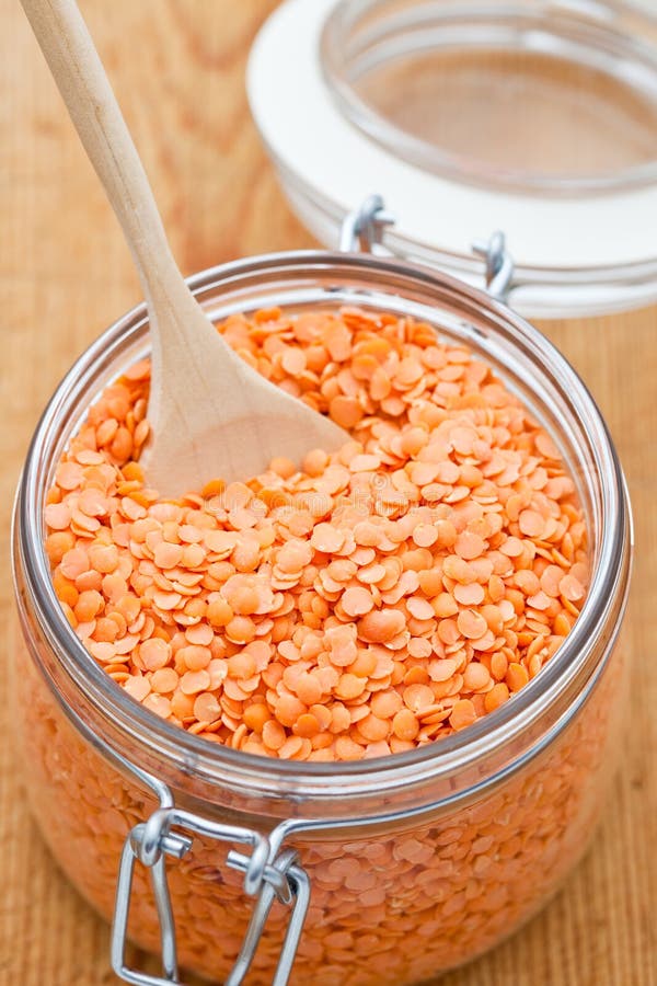 Red split lentils stock image. Image of natural, eating - 11949709