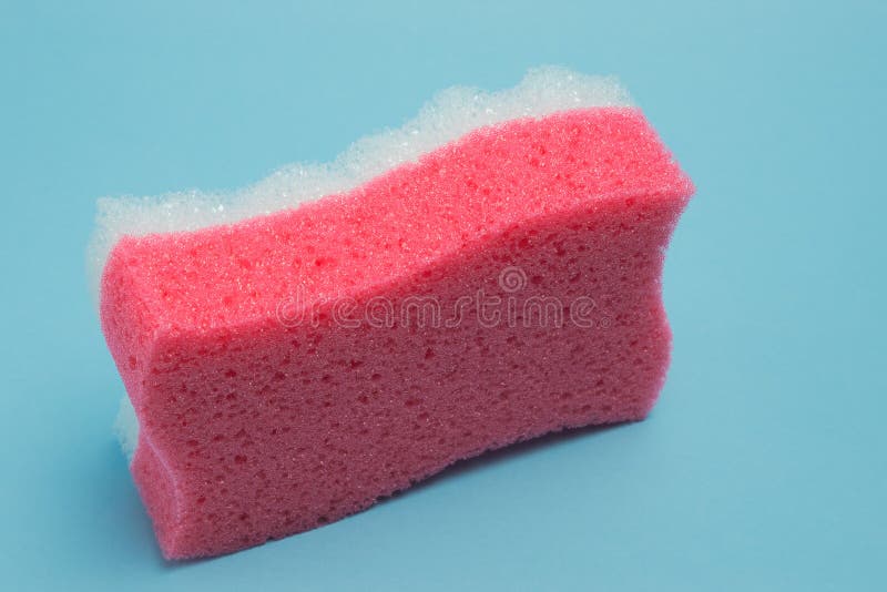 Red sponge on blue stock photo. Image of flag, purity - 18804672