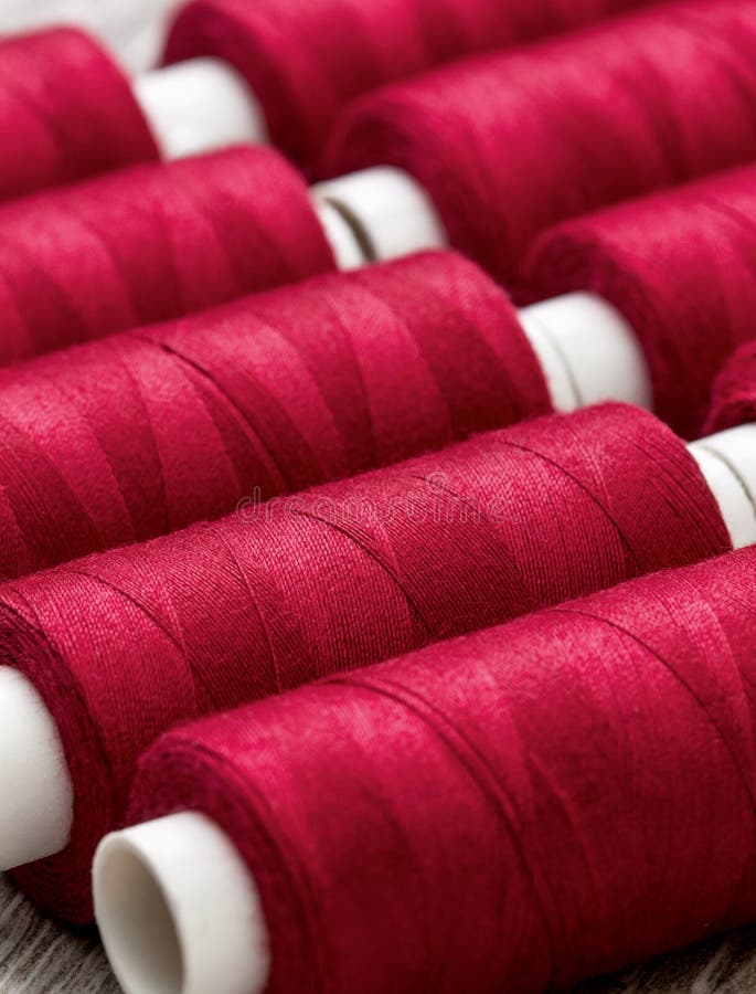 Red spools stock image. Image of craft, fabric, fiber - 59835539