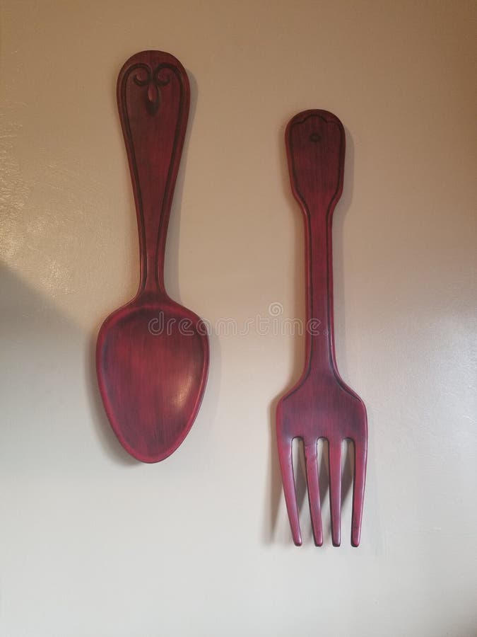 Wall art stock image. Image of wall, spoon, fork - 113693045