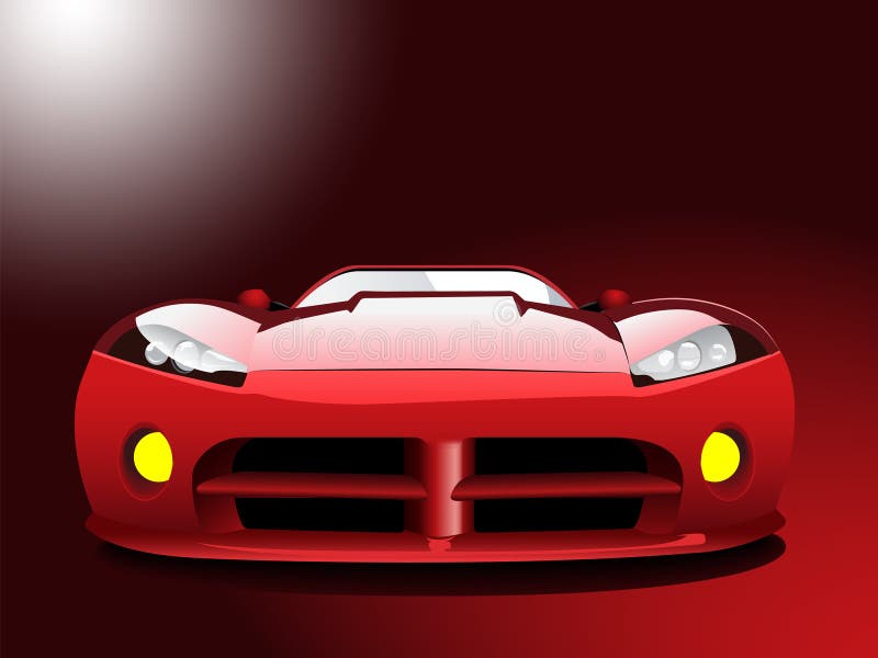 Red sport car stock illustration. Illustration of style - 20882466