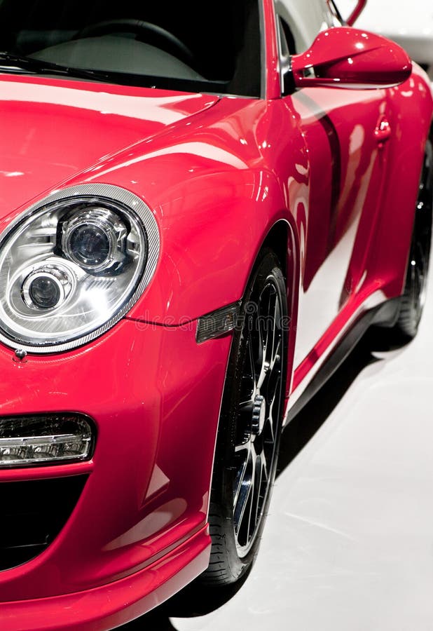 Red sport car editorial image. Image of transportation - 25442665