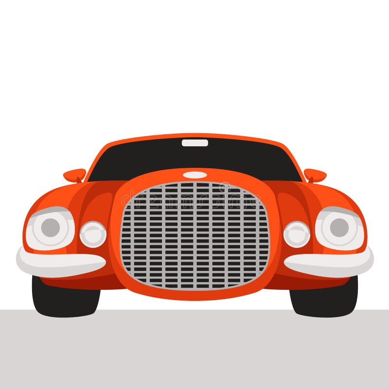 Red Sport Car,vector Illustration , Flat Style , Front Stock Vector ...