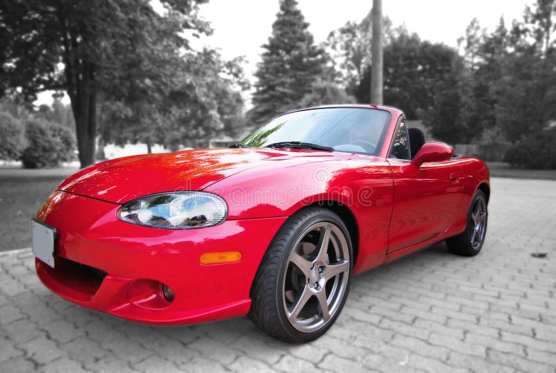 Red Sports Car stock image. Image of auto, speed, fast - 6954803