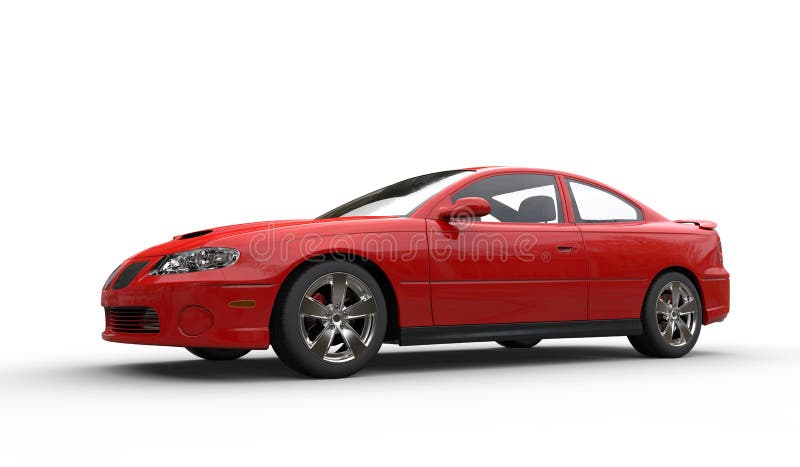 Red Sports Car Front Side View Stock Photo - Image of motor, concept ...