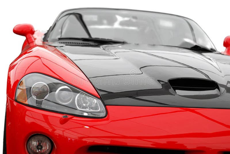 Red sports car isolated stock image. Image of contrast - 11777377