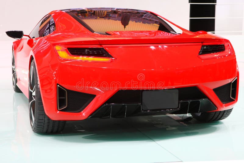 Red sports car in show editorial photo. Image of modern - 24527781