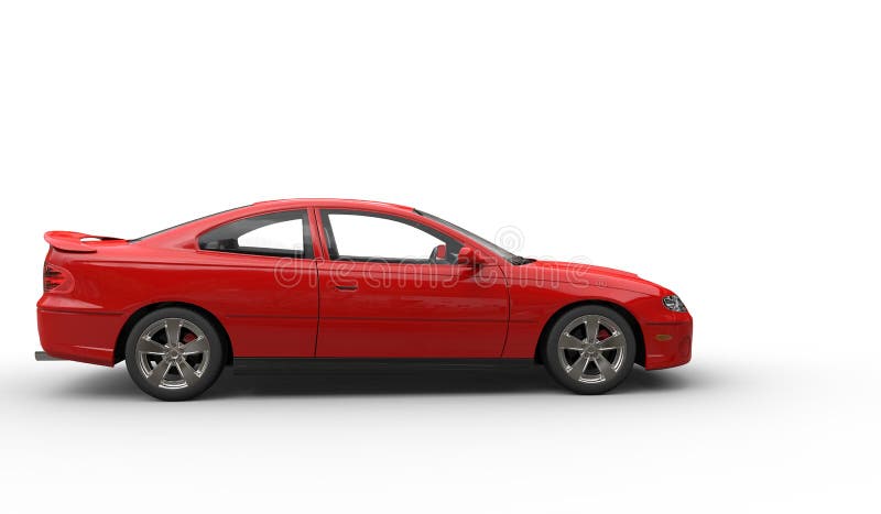 Red Sports Car - Side View stock photo. Image of front - 59005146