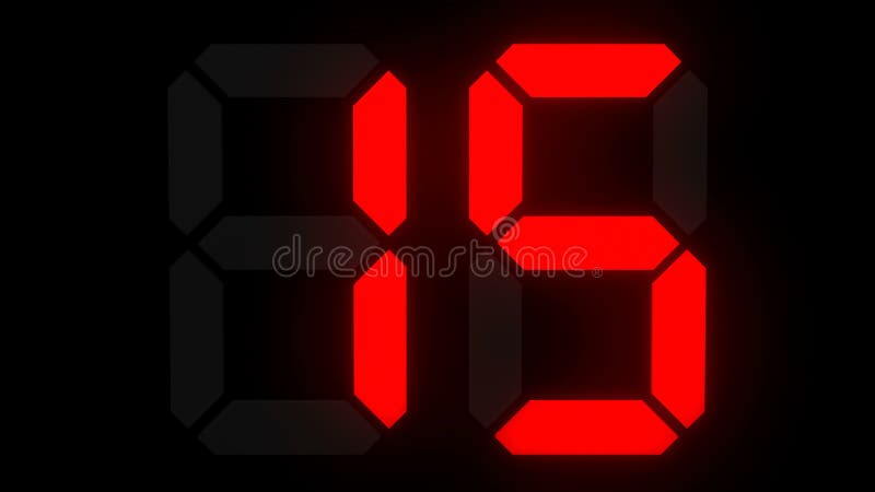 Red Sports Shot Clock Countdown from 30. Stock Video - Video of shape ...