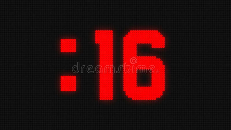 Red Sports Shot Clock Countdown from 30 Stock Footage - Video of number ...