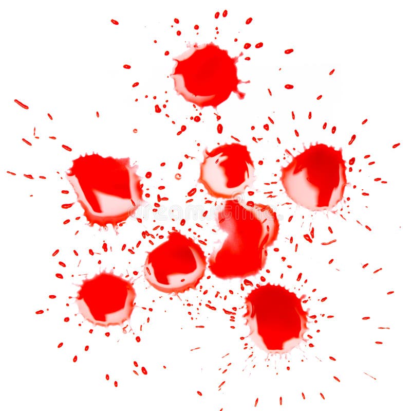 Red Spot Blotch on White Background Stock Image - Image of decorative ...