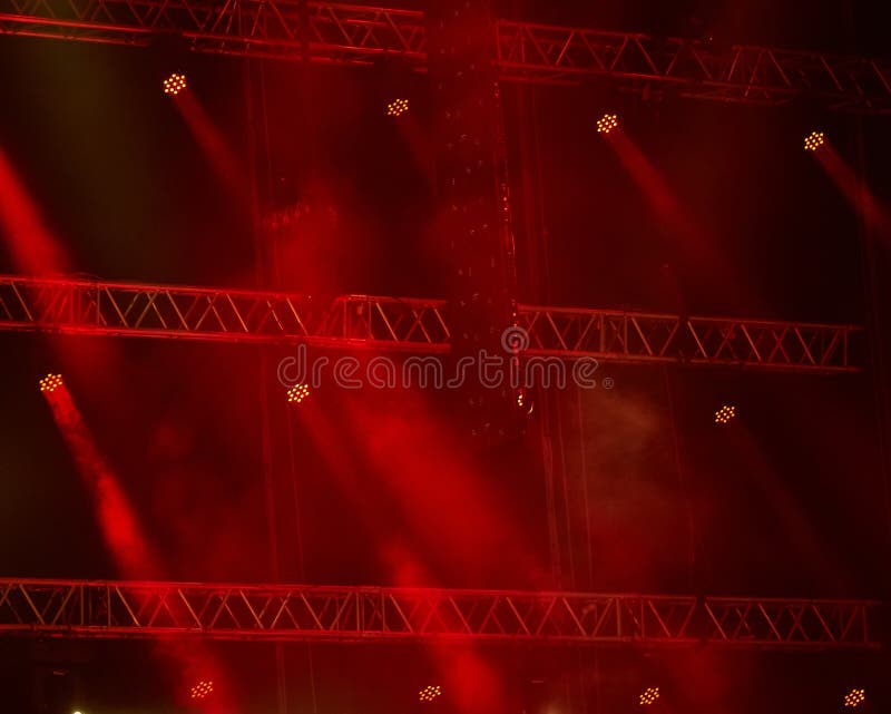 Red spot lights in concert stock photo. Image of concert - 210544804