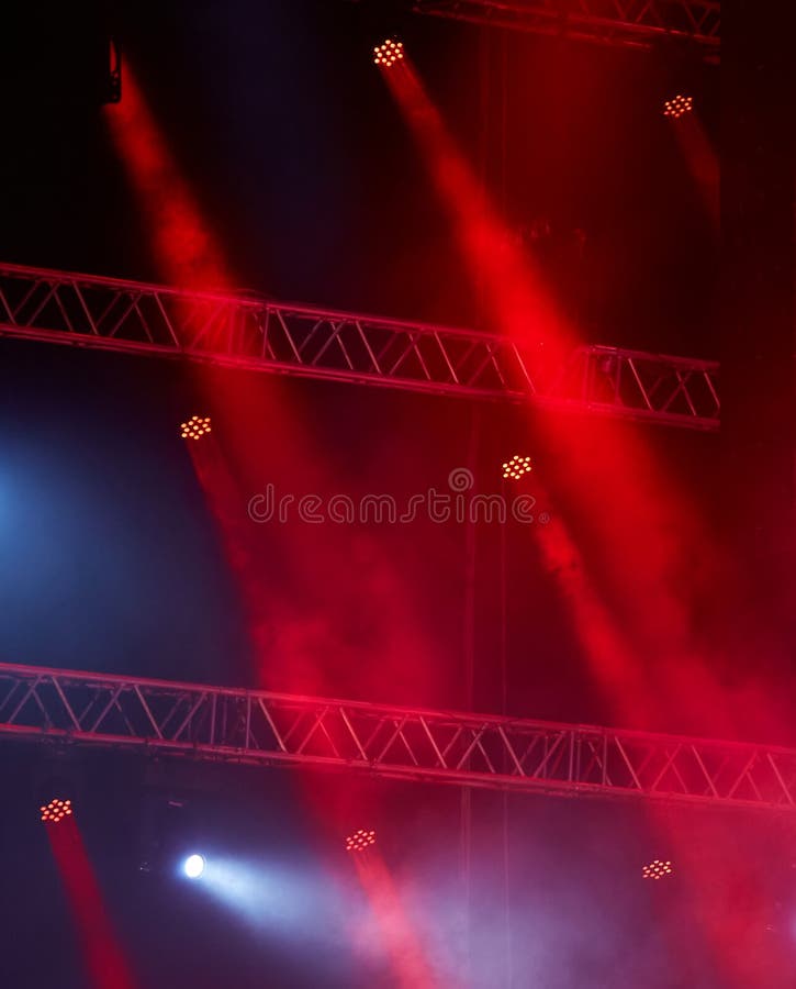 Red spot lights in concert stock photo. Image of spotlight - 213281178
