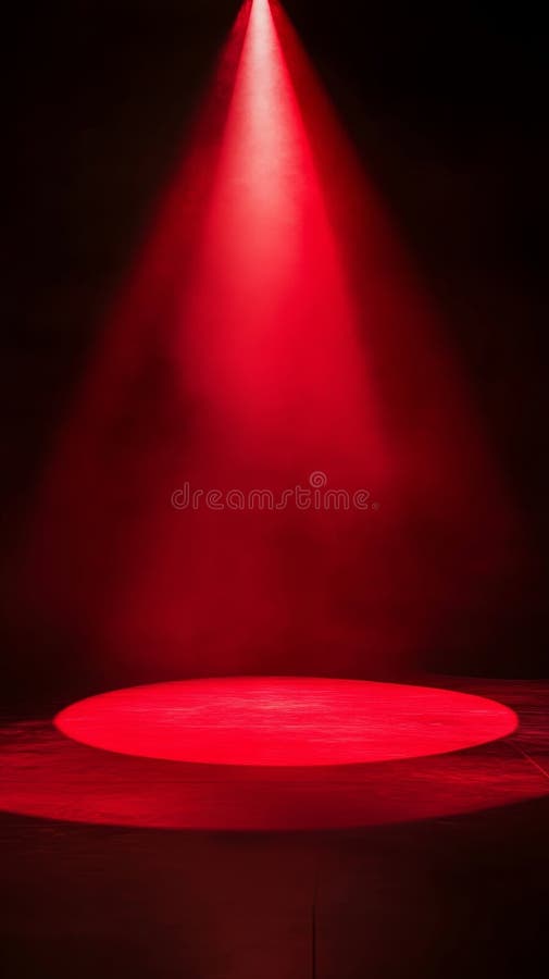 Red Spotlight on Stage with Dramatic Lighting Stock Photo - Image of ...