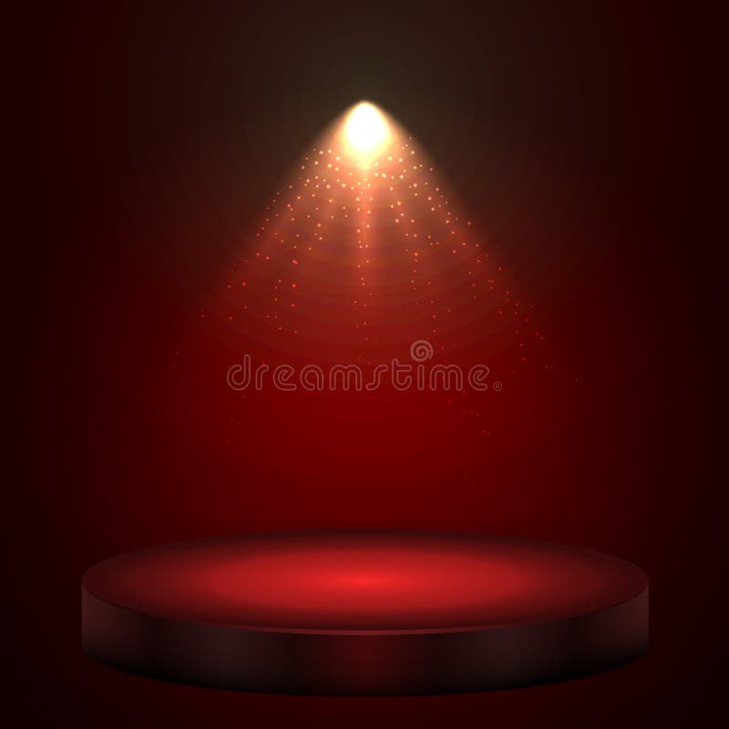 Red spotlight stage stock vector. Illustration of graphic - 83292378