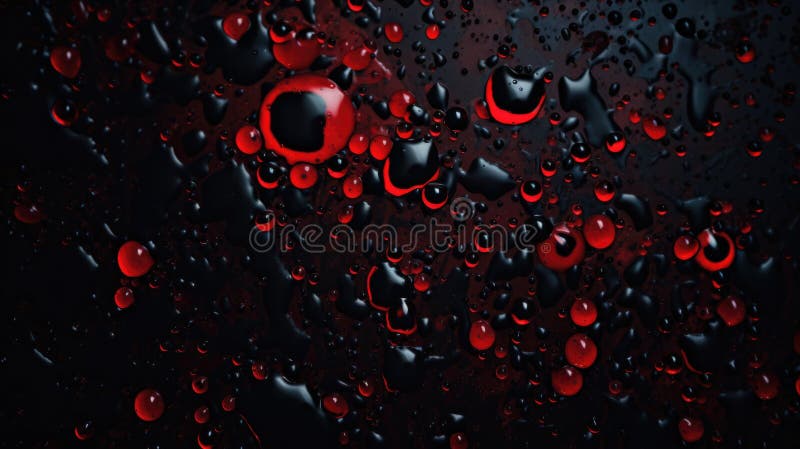 Red Spots on Black Background, Abstract Illustration Stock Illustration ...