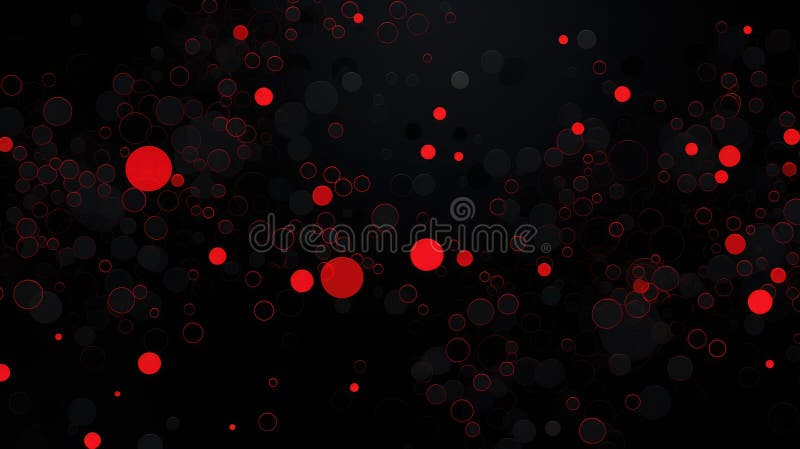 Red Spots on Black Background, Abstract Illustration Stock Illustration ...