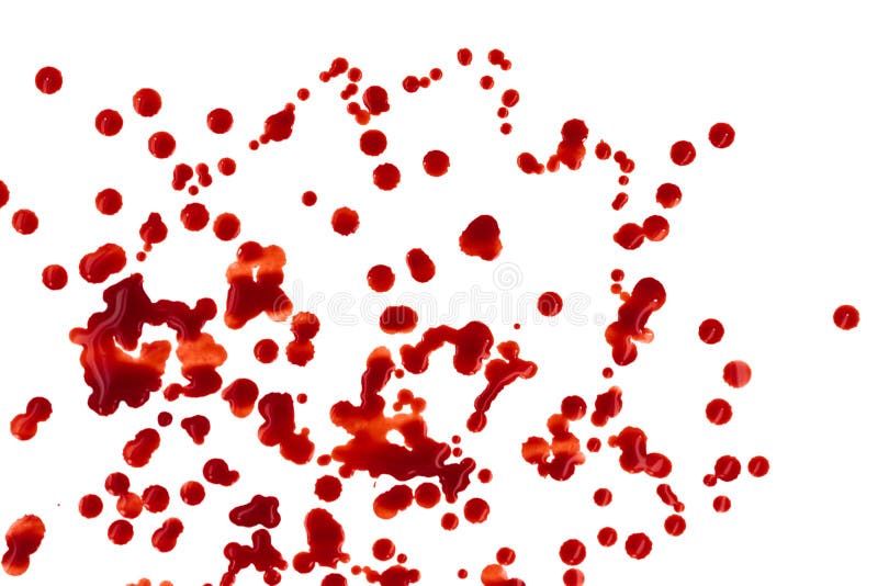 Red Spots of Blood Drop on White Background Stock Photo - Image of ...