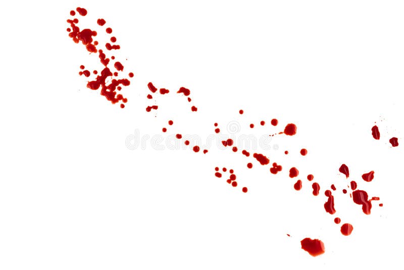 Red Spots of Blood Drop on White Background Stock Illustration ...