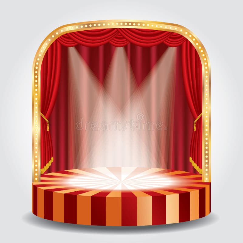 Red spots circle stage stock vector. Illustration of spot - 119310759