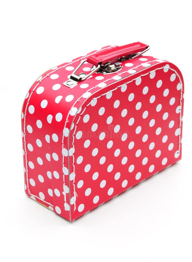 Red spotty case stock image. Image of pack, suitcase, white - 6839217