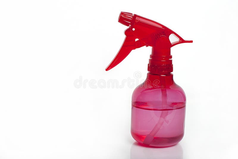 Red spray bottle stock image. Image of liquid, equipment - 11595159