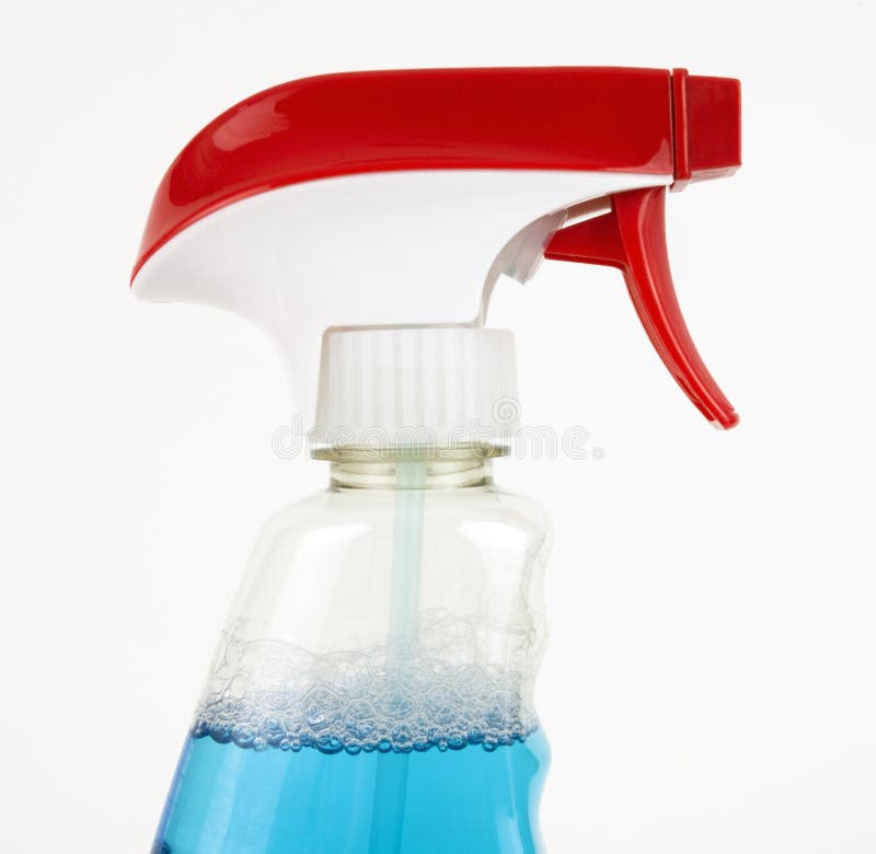 Spray Trigger, White Plastic Pulverizer Red Color Stock Image - Image ...