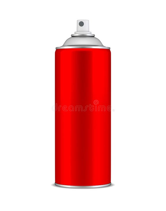 Red spray can stock illustration. Illustration of packaging - 47769779