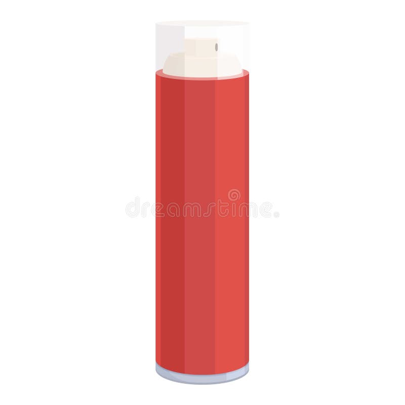 Red Spray Can Standing on White Background Stock Vector - Illustration ...
