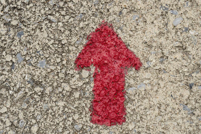 Sign and Simbol Direction on the Ground. Stock Image - Image of sign ...