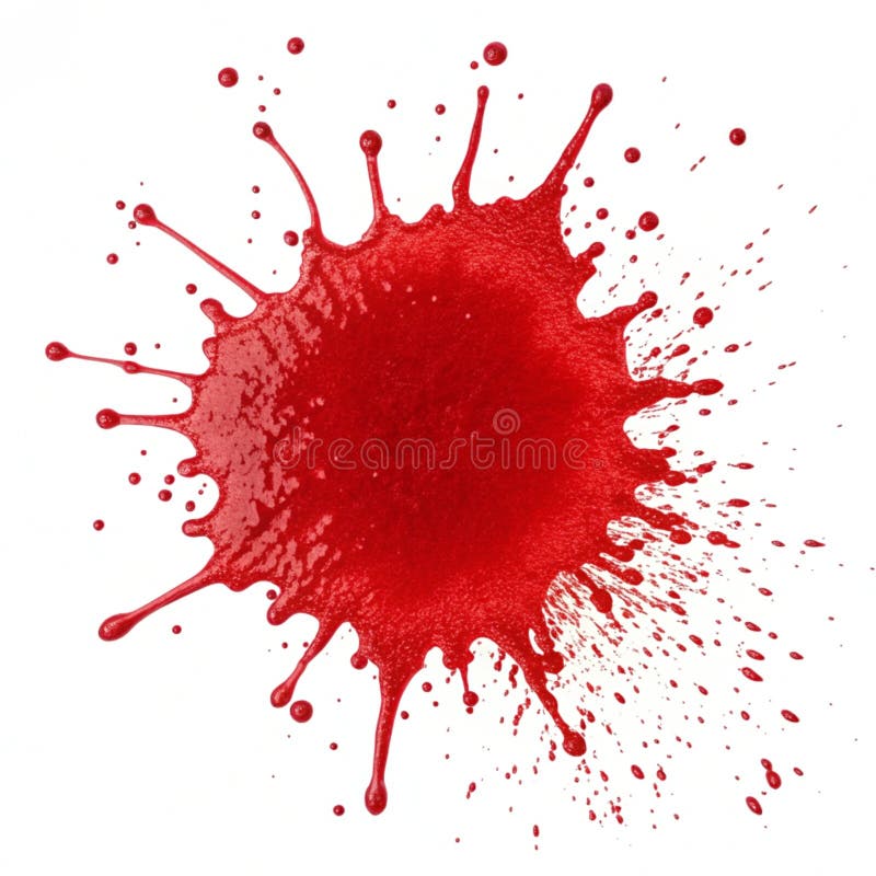 Red Spray Stain Isolated on Transparent Background Stock Illustration ...