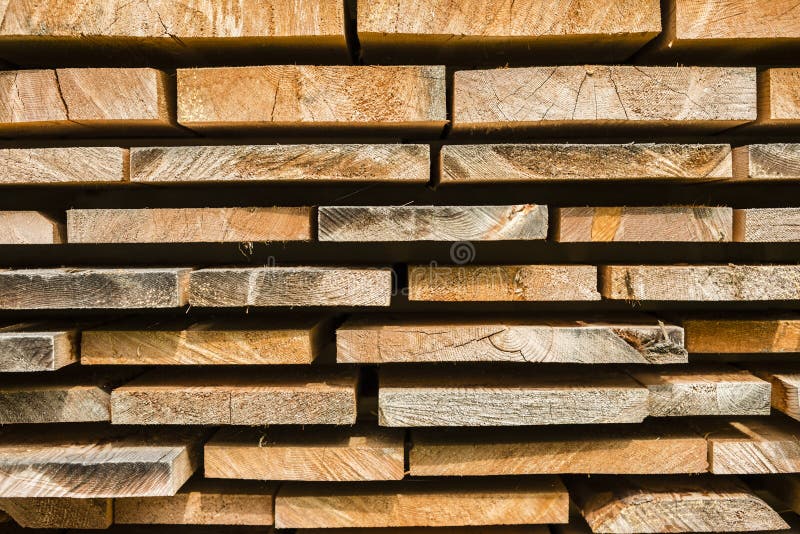 Red Spruce Pine Wood Planks for Home Construction Stock Image - Image ...