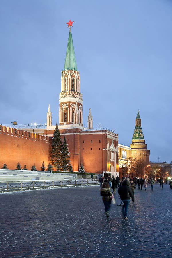 Red Square stock photo. Image of area, tribunes, night - 23767056