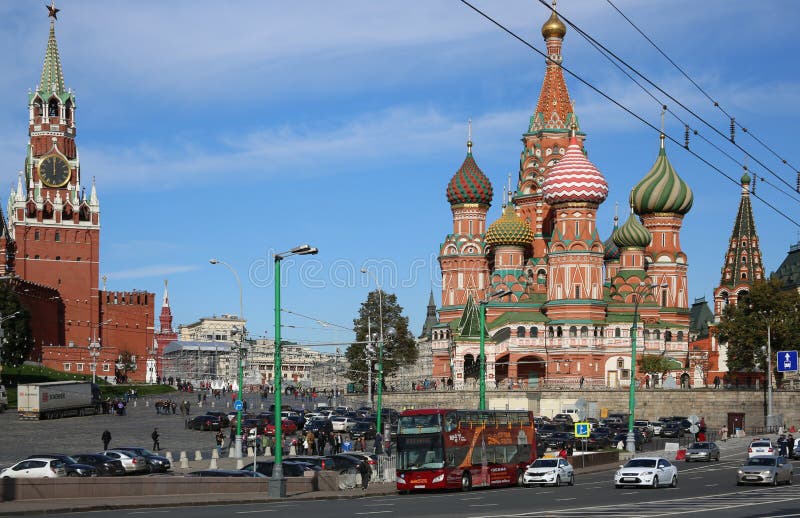 Red Square, Cathedral of St. Basil the Blessed, Tower, Descent ...