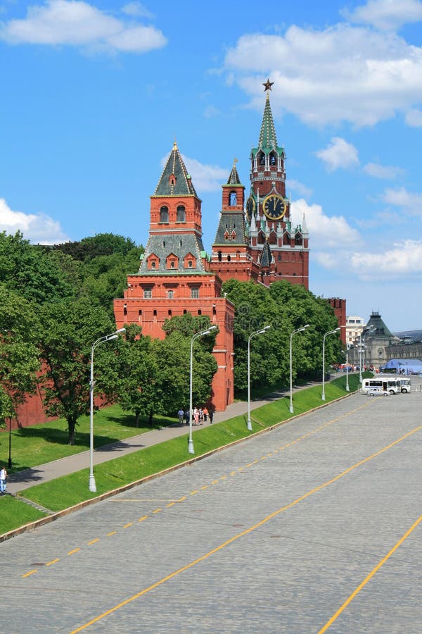 Red Square and Clock Tower at Noon Stock Image - Image of destinations ...