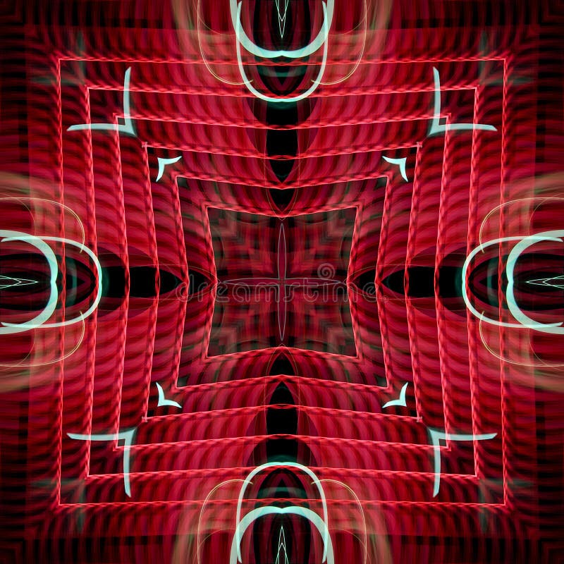 Red Square with a Cross in the Center Stock Illustration - Illustration ...