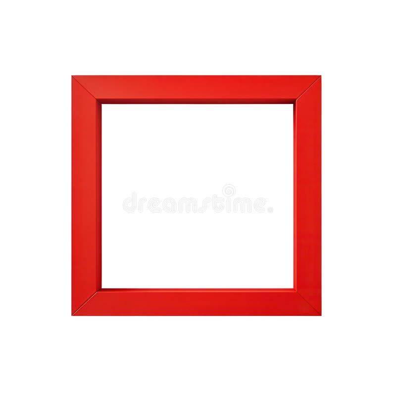 Red Square Frame Border Design Element for Mockup Stock Photo ...