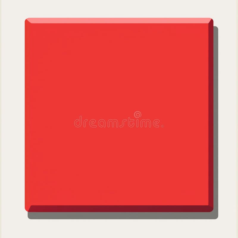 Red Square Frame on a White Background. Stock Photo - Image of border ...