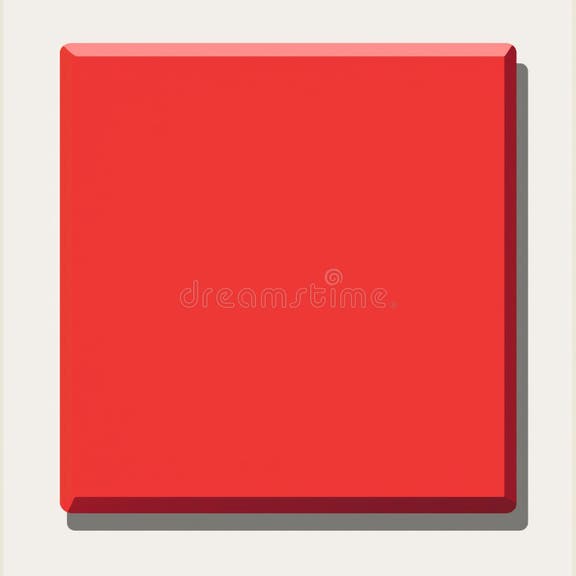 Red Square Frame on a White Background. Stock Photo - Image of border ...