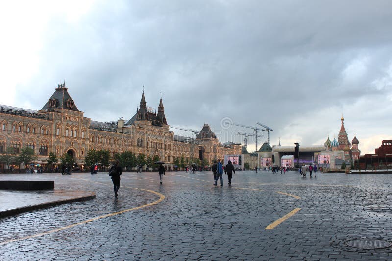 Red Square and the GUM editorial stock photo. Image of landscape - 78713568