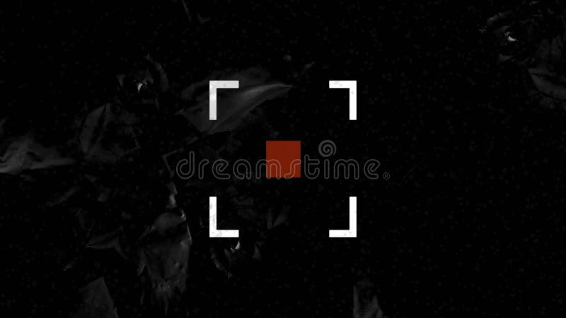 Red Square Inside White Brackets, Target Animation Over Dark Abstract ...