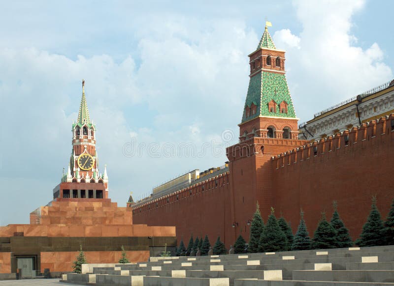 Red Square with Kremlin Wall in Moscow Russia Stock Photo - Image of ...