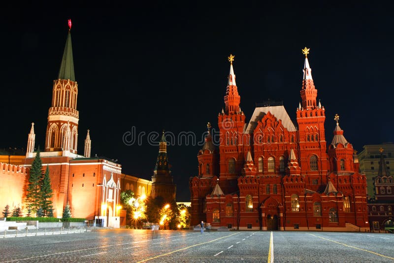 Red Square Night stock photo. Image of landmark, attractions - 10341596