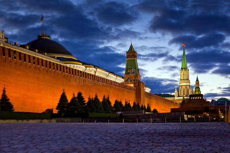 Red square night view stock image. Image of night, view - 35163927