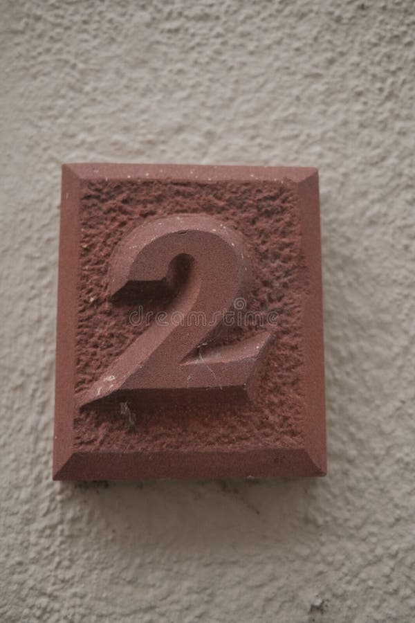 A Red Square with the Number 2 on it Stock Image - Image of ornament ...