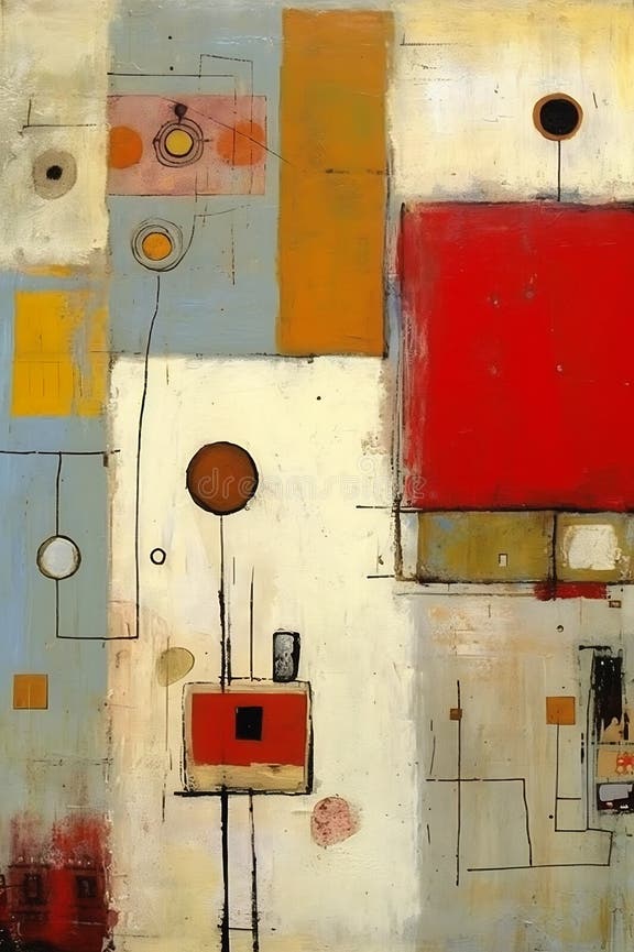 Red Square Object with Interconnections and Transistors Stock Illustration - Illustration of ...