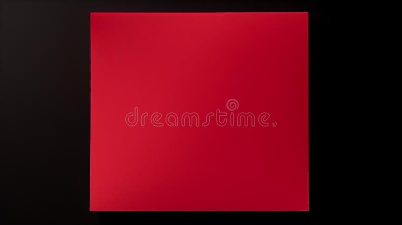 Red Square Paper Note on a Black Background. Brainstorming Template ...