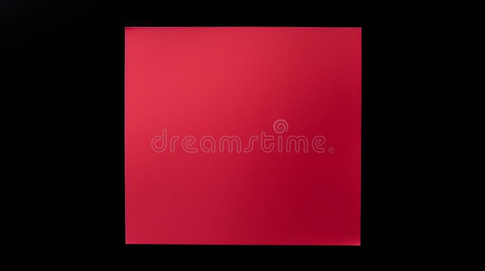 Red Square Paper Note on a Black Background. Brainstorming Template ...