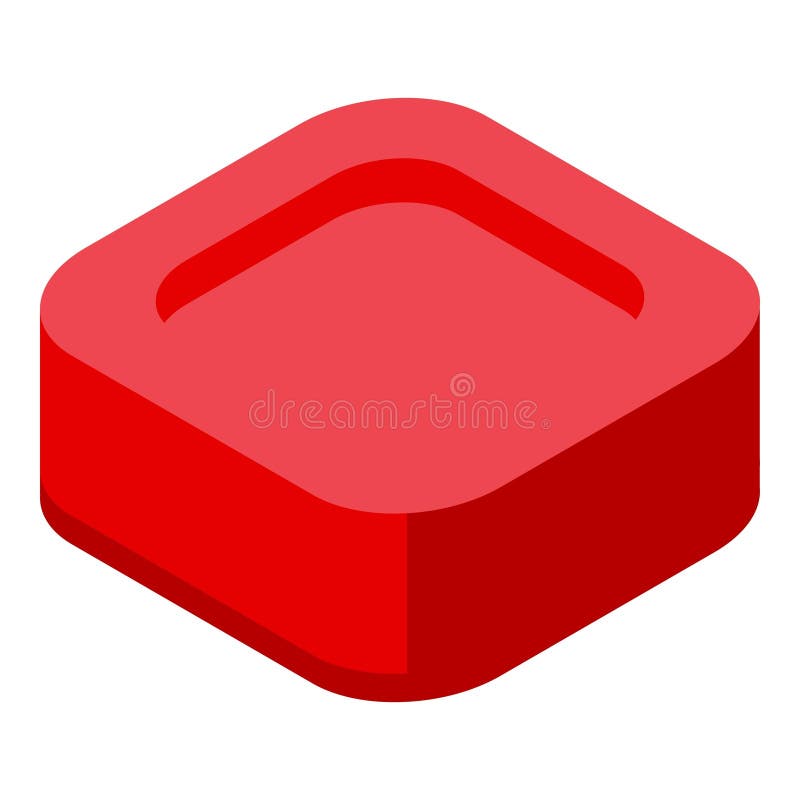 Red Square Platform Displaying Something Isometric 3d Illustration ...