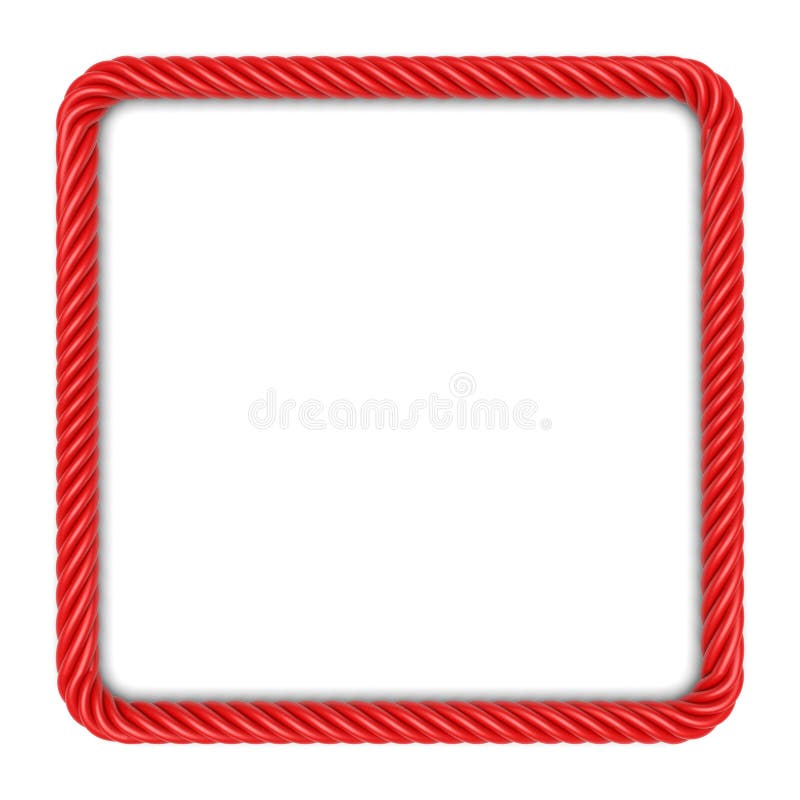 Red square rope frame stock illustration. Illustration of string - 69971776